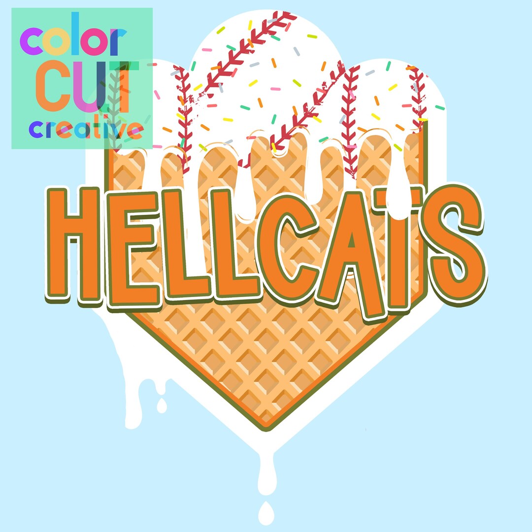 Hellcats Baseball Ice Cream Png | Digital Download | Orange Olive - Etsy