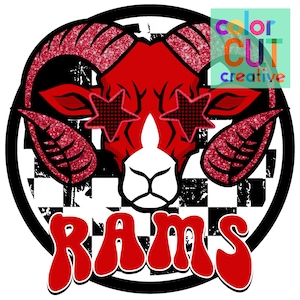 Rams Preppy Mascot Png | Digital Download | Red Black White - Etsy