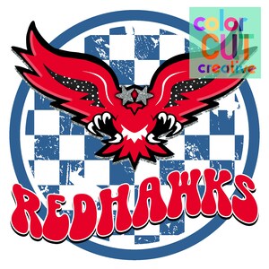 Redhawks Preppy Mascot Png | Digital Download | Red Blue White Black - Etsy