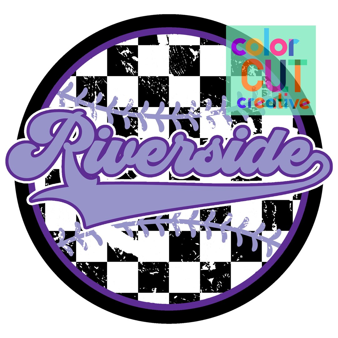 Riverside Softball Preppy Mascot Png | Digital Download | Purple Black ...