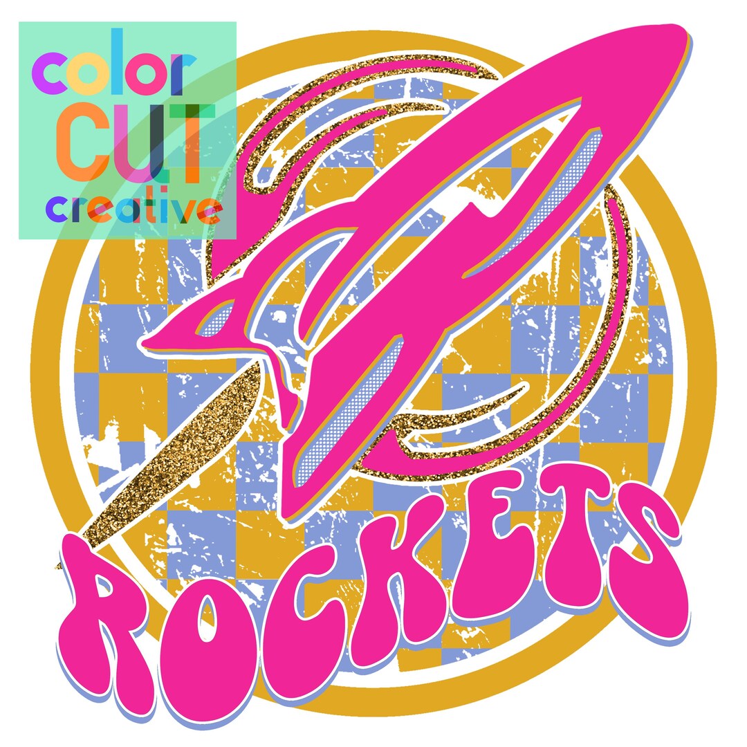 Rockets Preppy Mascot Png | Digital Download | Hot Pink Purple Gold - Etsy