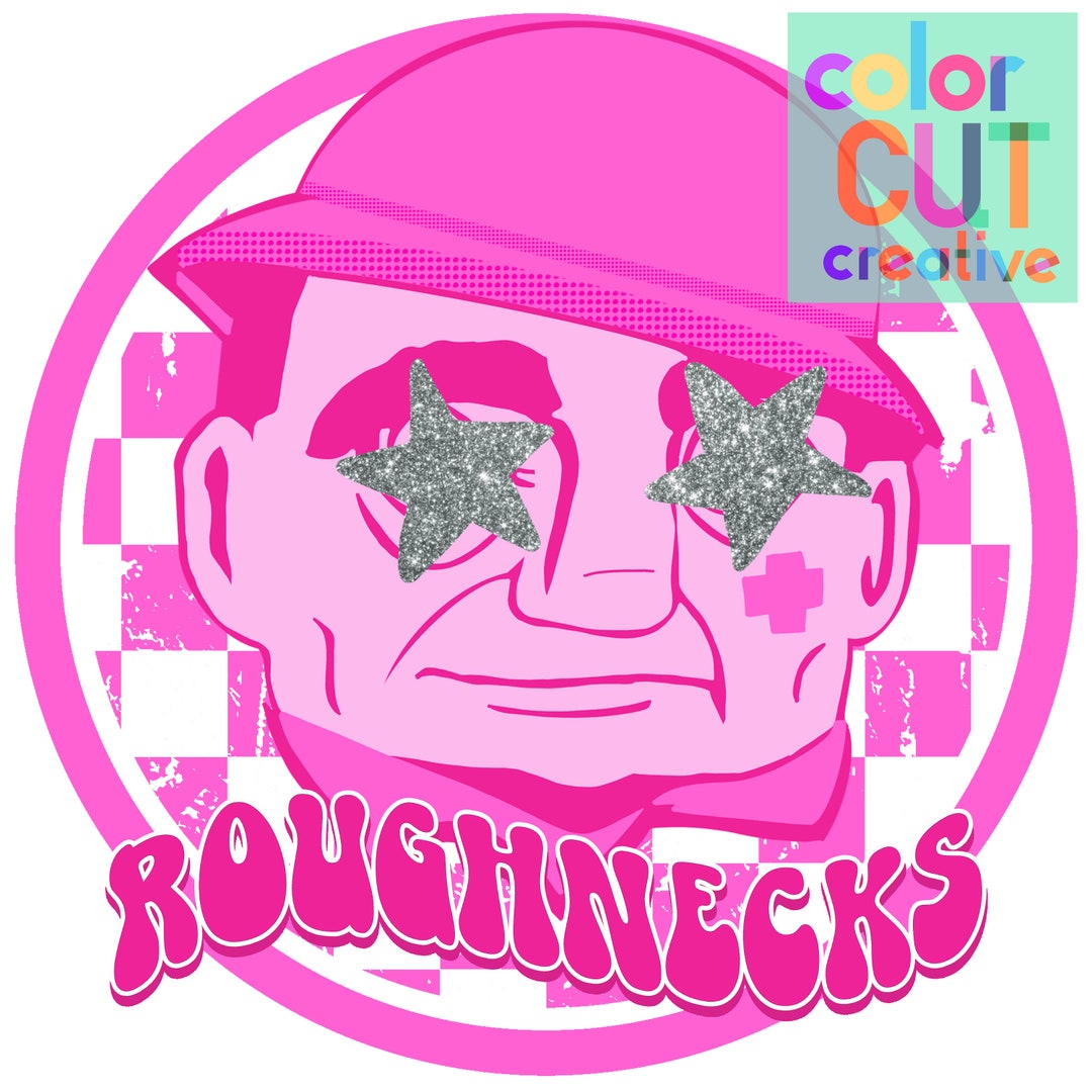 Roughnecks Preppy Mascot Png | Digital Download | Hot Pink Silver - Etsy
