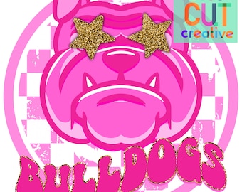 Bulldogs Preppy Mascot Png Digital Download Vegas Gold Black Glitter - Etsy