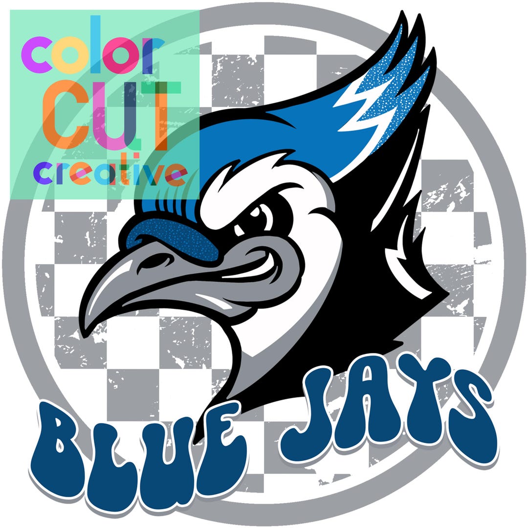 Blue Jays Preppy Mascot Png | Digital Download | Blue Silver Black ...