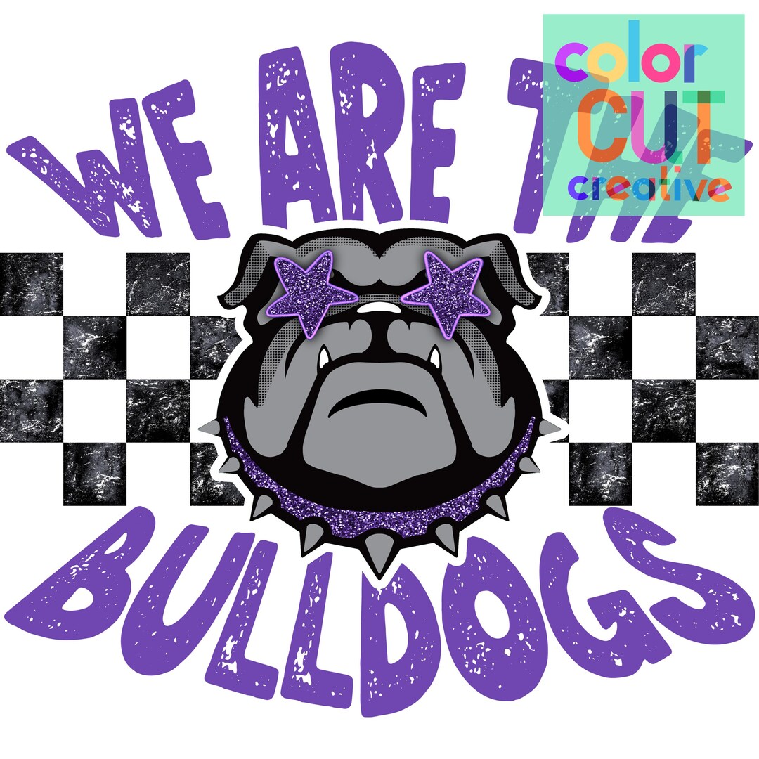 We Are the Bulldogs Preppy Mascot Png | Digital Download | Purple Black ...