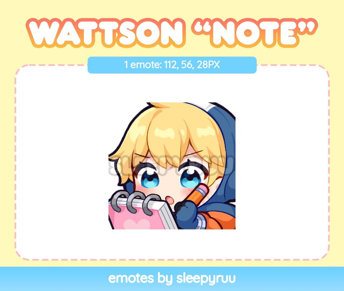 Apex Legends: Cute Wattson NOTE Emote Twitch & Discord - Etsy Canada