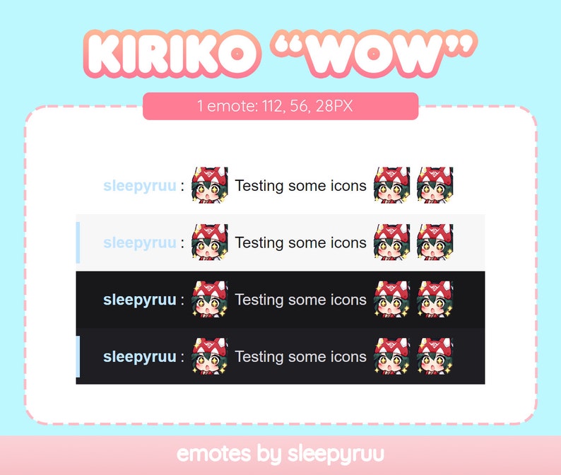 Overwatch 2: Kiriko WOW Emote | Twitch & Discord - Etsy