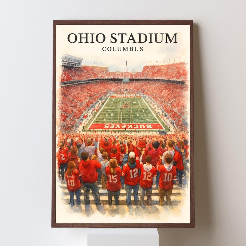 Ohio State Art Poster - Etsy UK