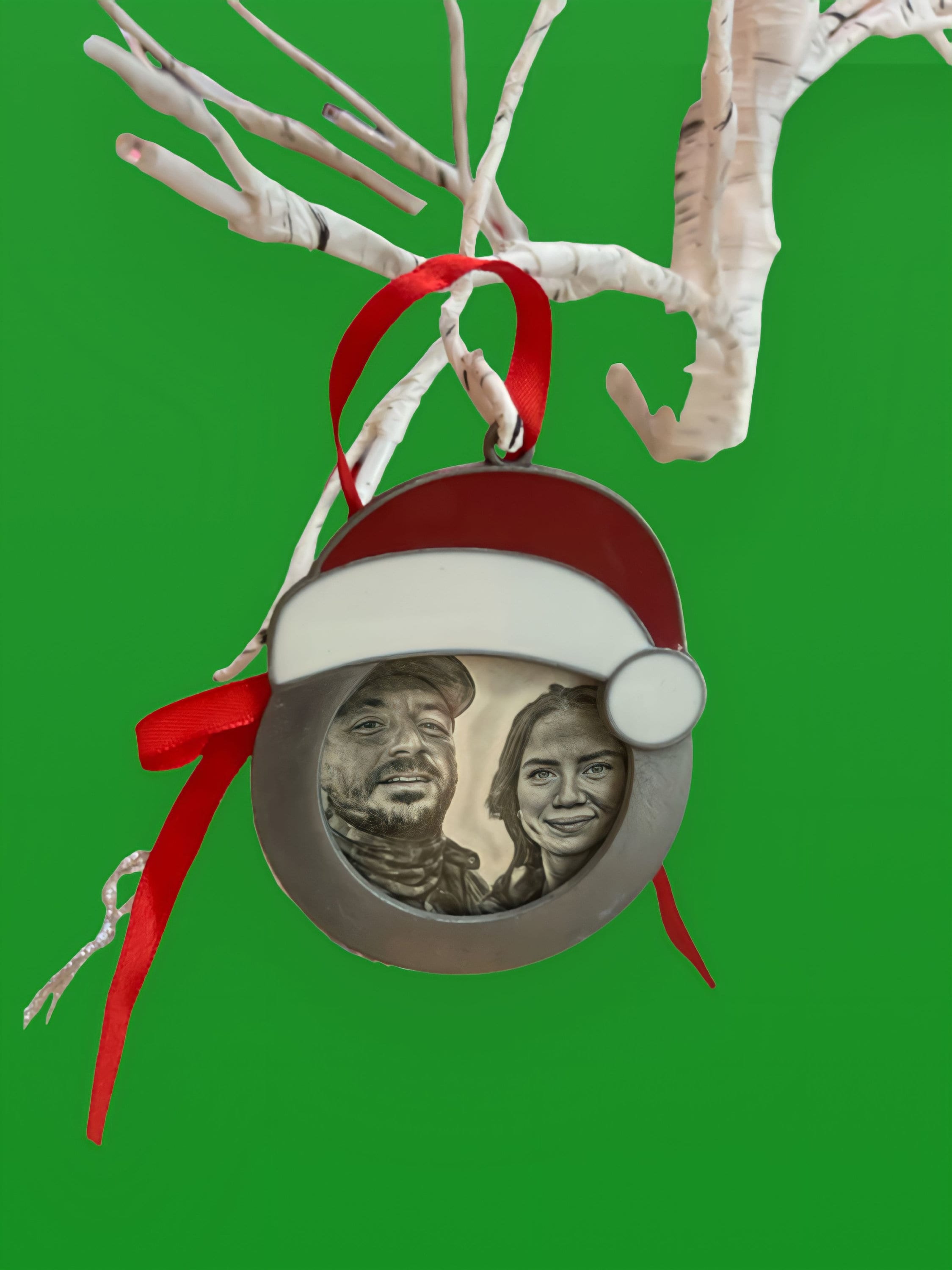 Christmas Personalized Santa Hat Photo Frame Ornament, Dog, Cat, Pet ...