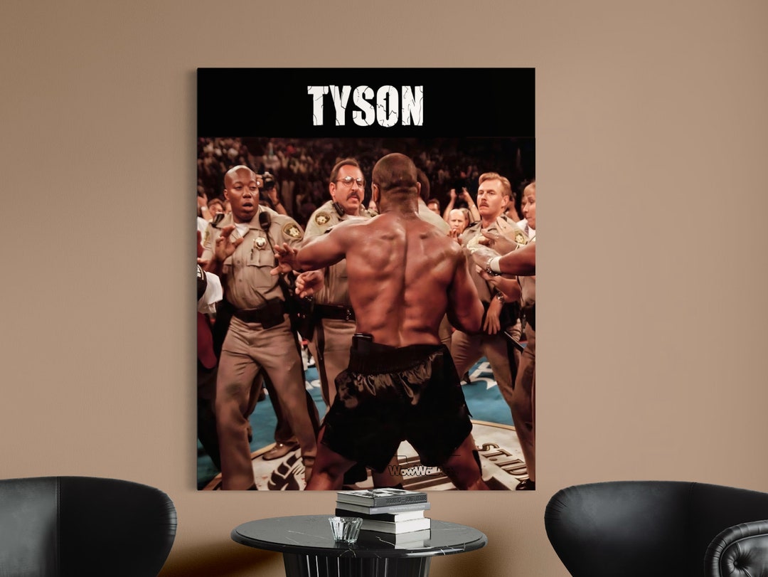 Mike Tyson Iconic Moment Legend Boxing LA Police Evander Holyfield 1996 ...
