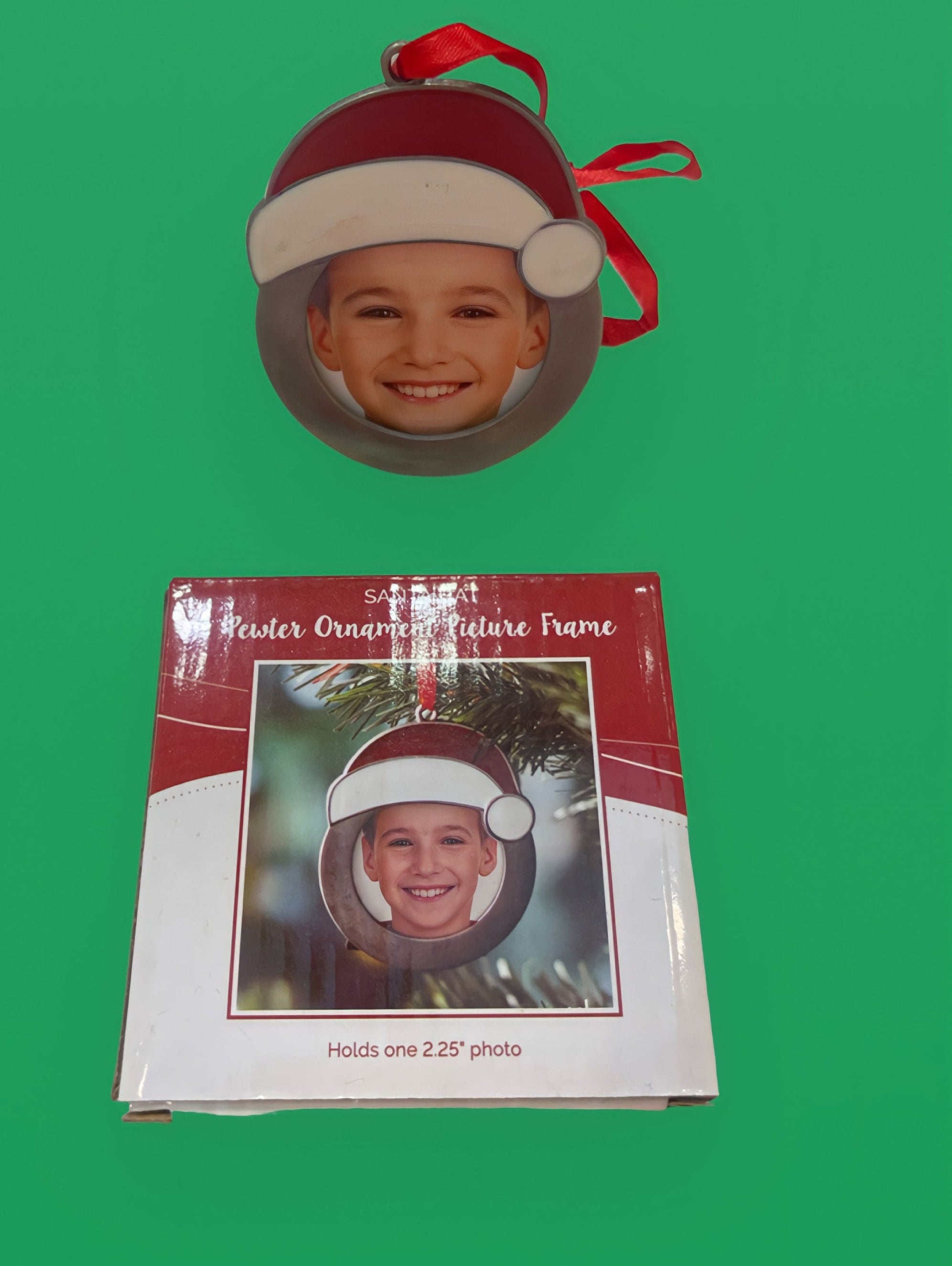 Christmas Personalized Santa Hat Photo Frame Ornament, Dog, Cat, Pet ...