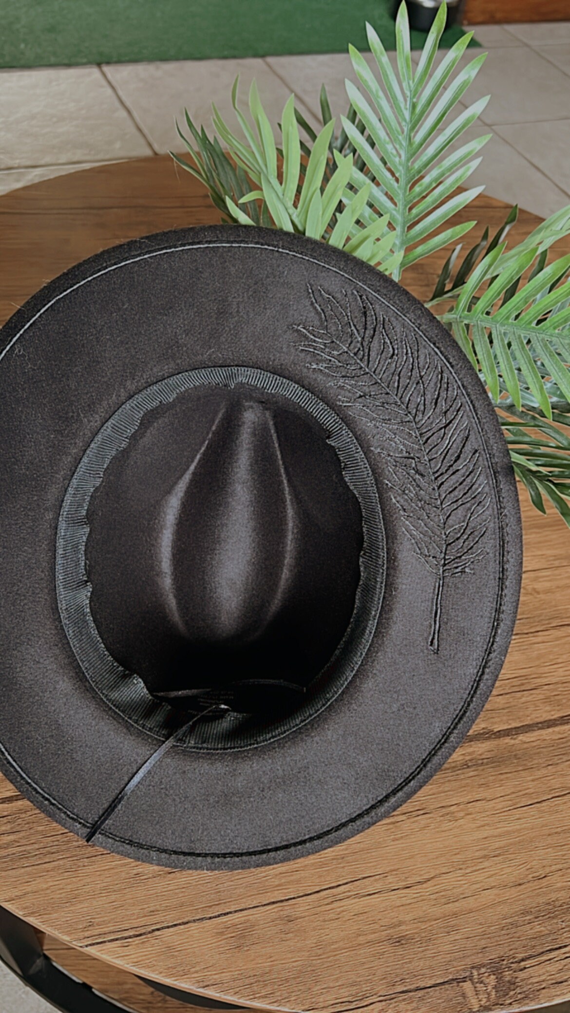 Burned Felt Hat - Design Above Brim PLUS Either an Additional Design ...