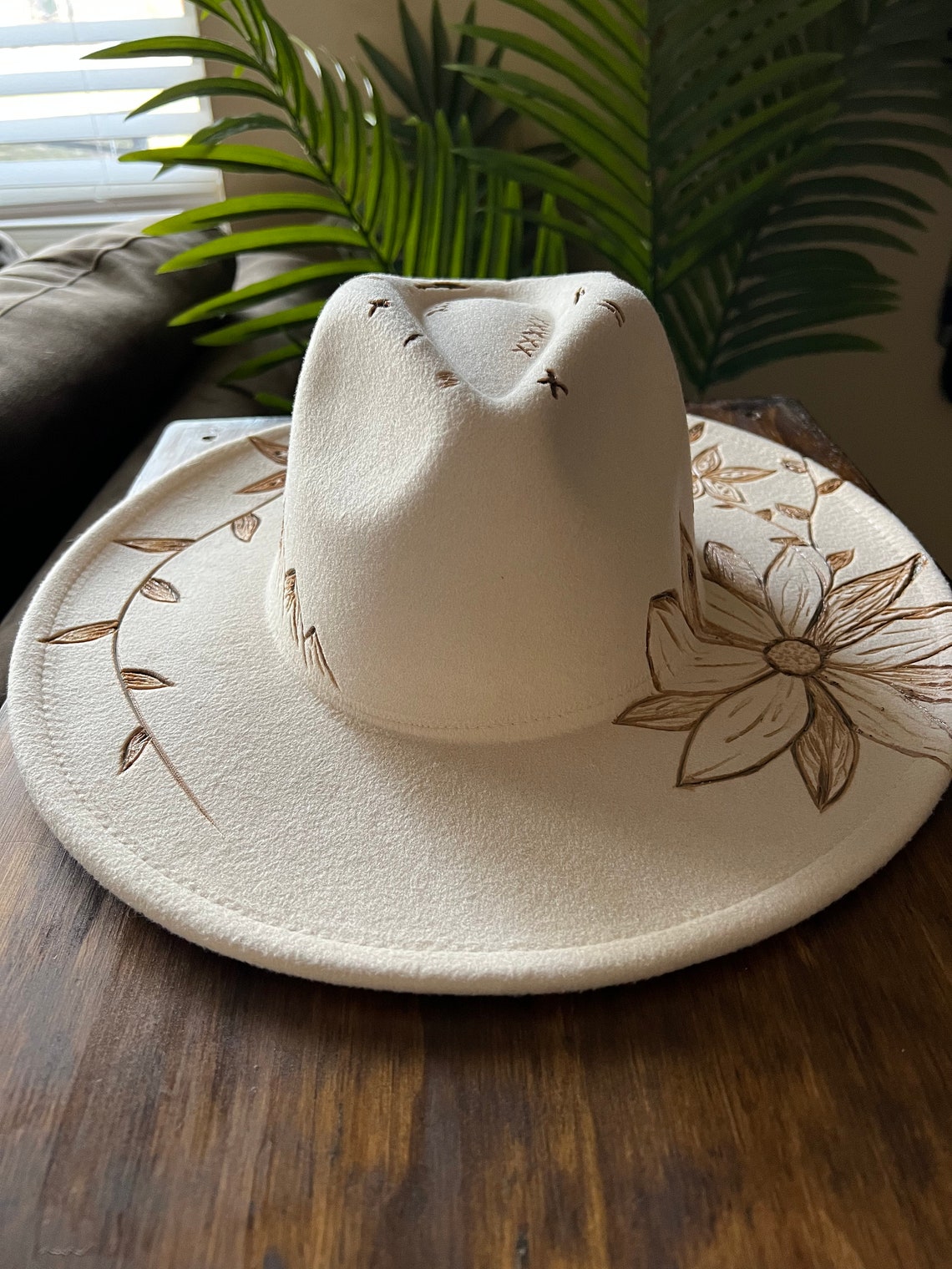 Burned Felt Hats Design Above Brim Only. No Words Just Design. custom ...