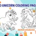 50 UNICORN Coloring Pages, Printable, Instant Download, 50 Unicorn ...