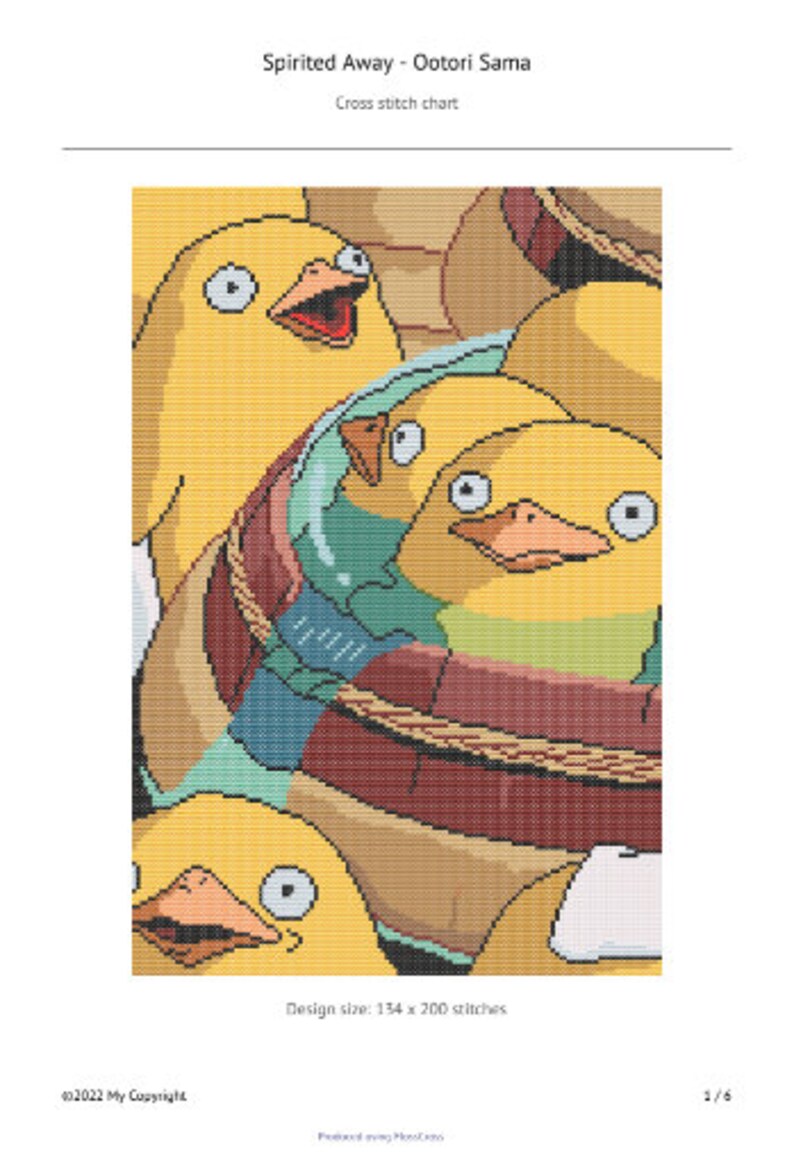 Studio Ghibli - Spirited Away - Cross Stitch PDF Pattern - Otori Sama ...