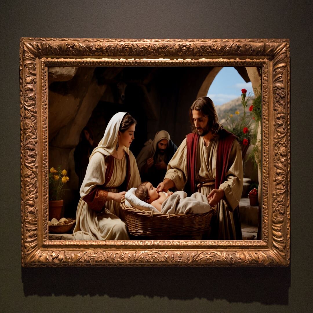 Birth of Jesus Wall Art, Birth of Jesus Print, Gift, Digital Art, Wall ...