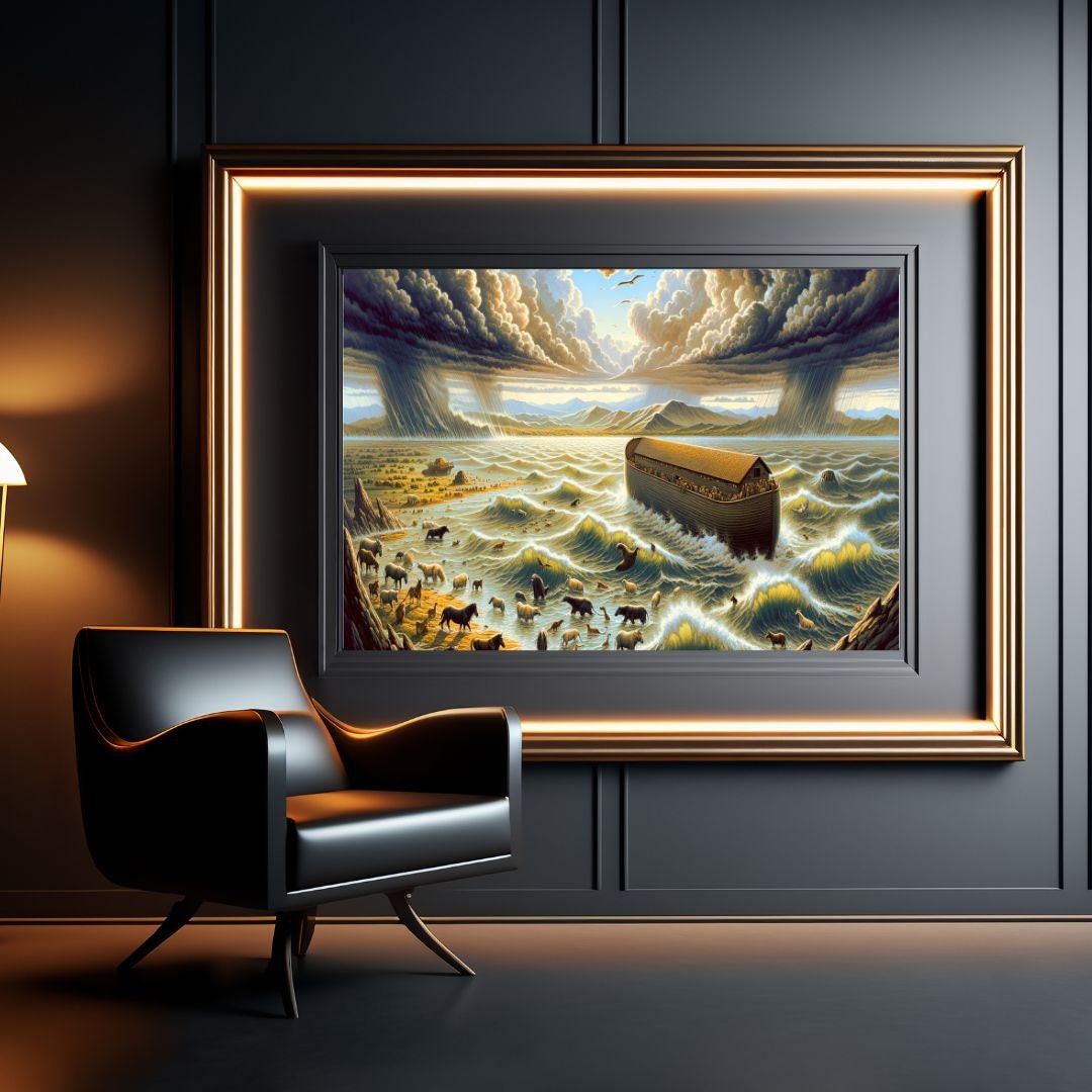 Noah's Ark, Noah's Arks Art, Wall Art Printable, Religious Art ...