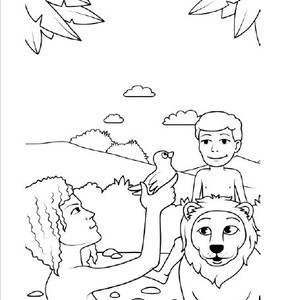 Bible Coloring Pages 17 Pages for Kids, Adam & Eve, Church, Biblical ...