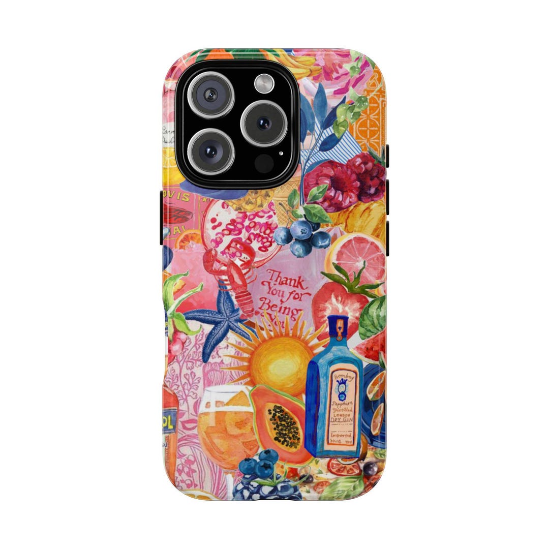 Coastal and Fruity Summer Collage Phone Case, La Dolce Vita, Spring ...