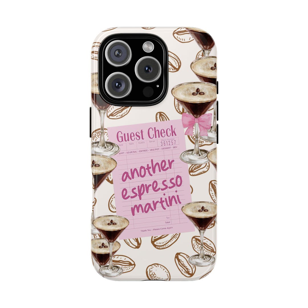 Girly Martini Collage Phone Case, Trendy Espresso Martini Print, iPhone ...