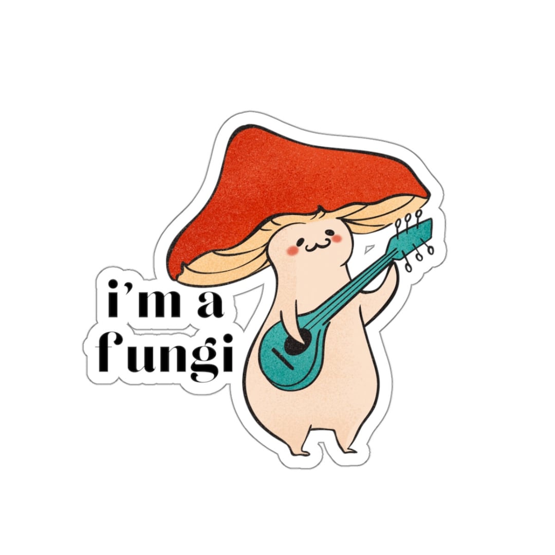 Mushroom Sticker, Fungi, Adorable Mushroom Sticker, Mushroom Vinyl ...