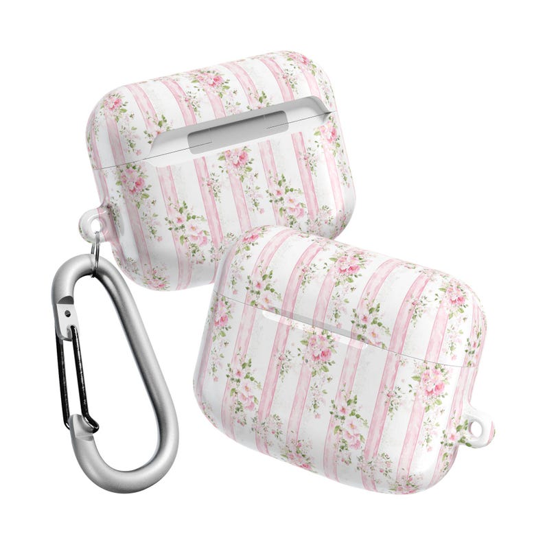 Love Shack Fancy Inspired Floral AirPod Case, Coquette Pink Bow Rose ...