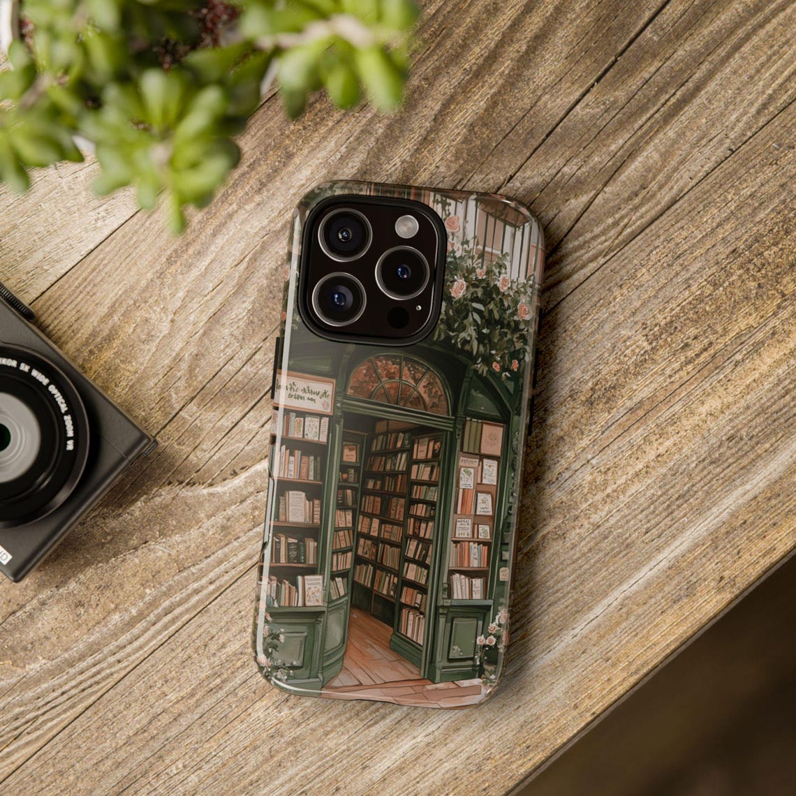 Cottagecore Floral Bookstore Phone Case, Cute Bookish Bookshop, iPhone ...