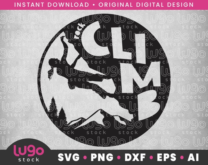 Female Rock Climbing Silhouette SVG, Woman Rock Climber Silhouette Svg ...