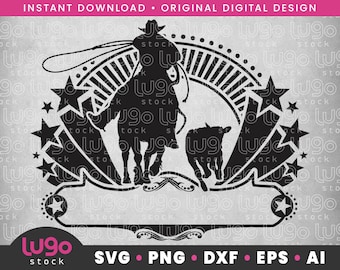 Calf Roping Clipart - Etsy