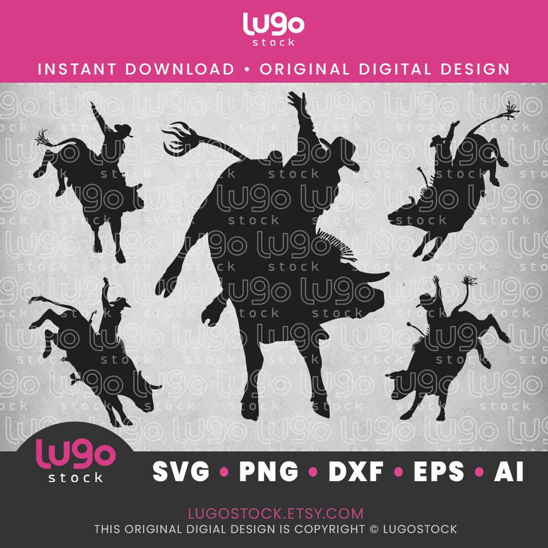 Bull Rider Svg, Rodeo Svg, Bull Riding Bundle, Bull Ride Png, Cowboy ...