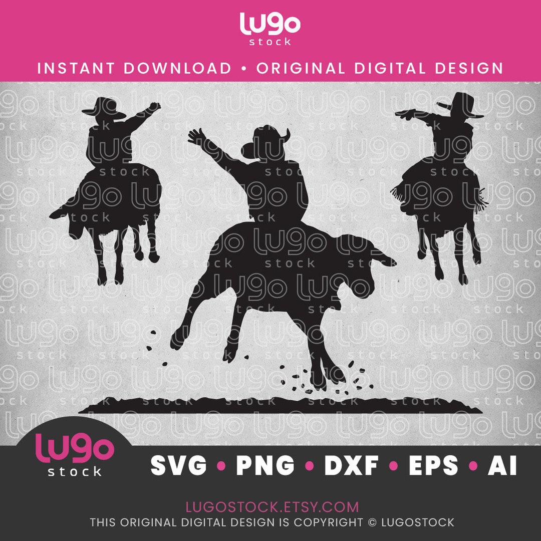 Rodeo Mutton Bustin Svg Bundle | Sheep Riding Vector Silhouette ...