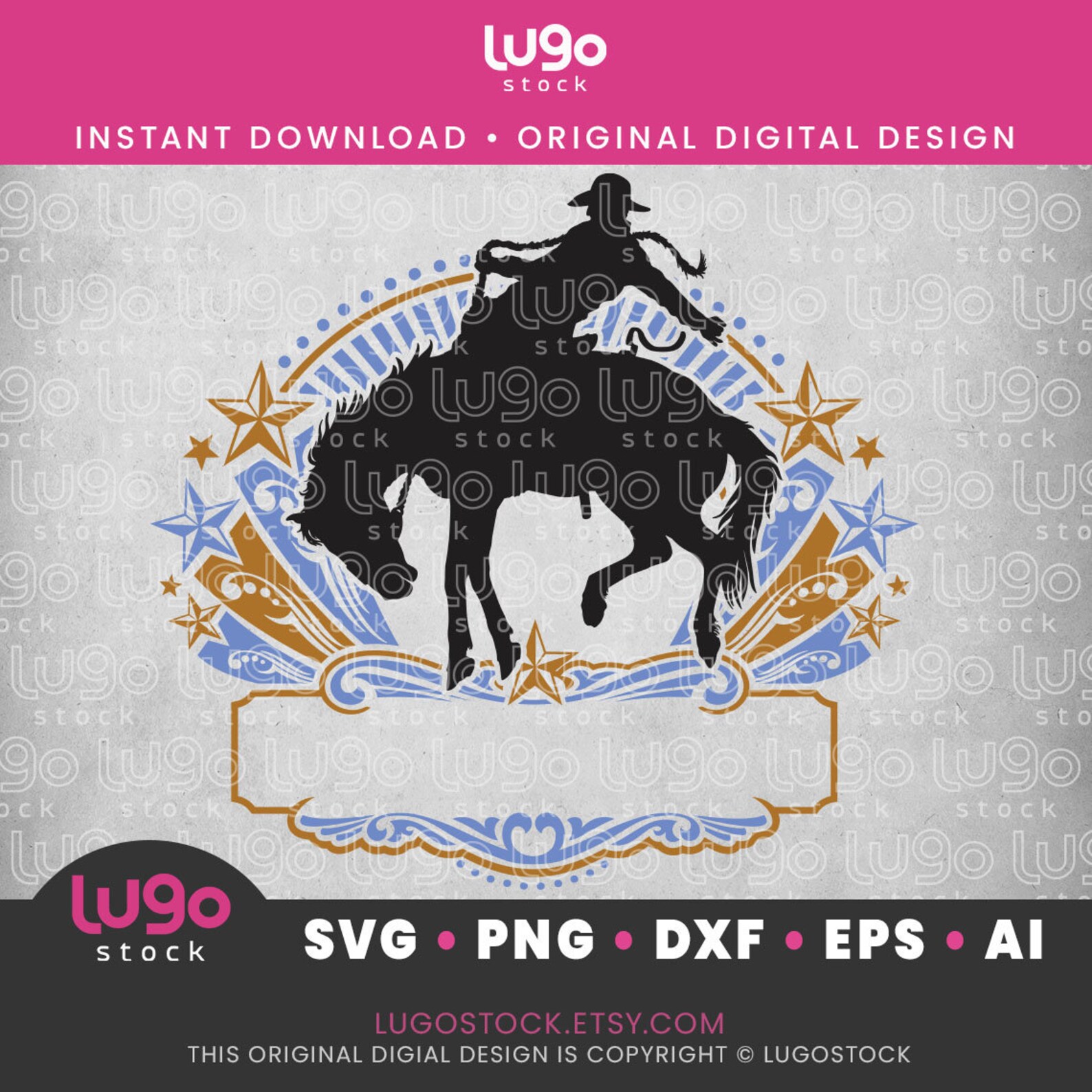 Rodeo Cowboy Bronc Rider Design Svg Silhouette Vector Clipart INSTANT ...