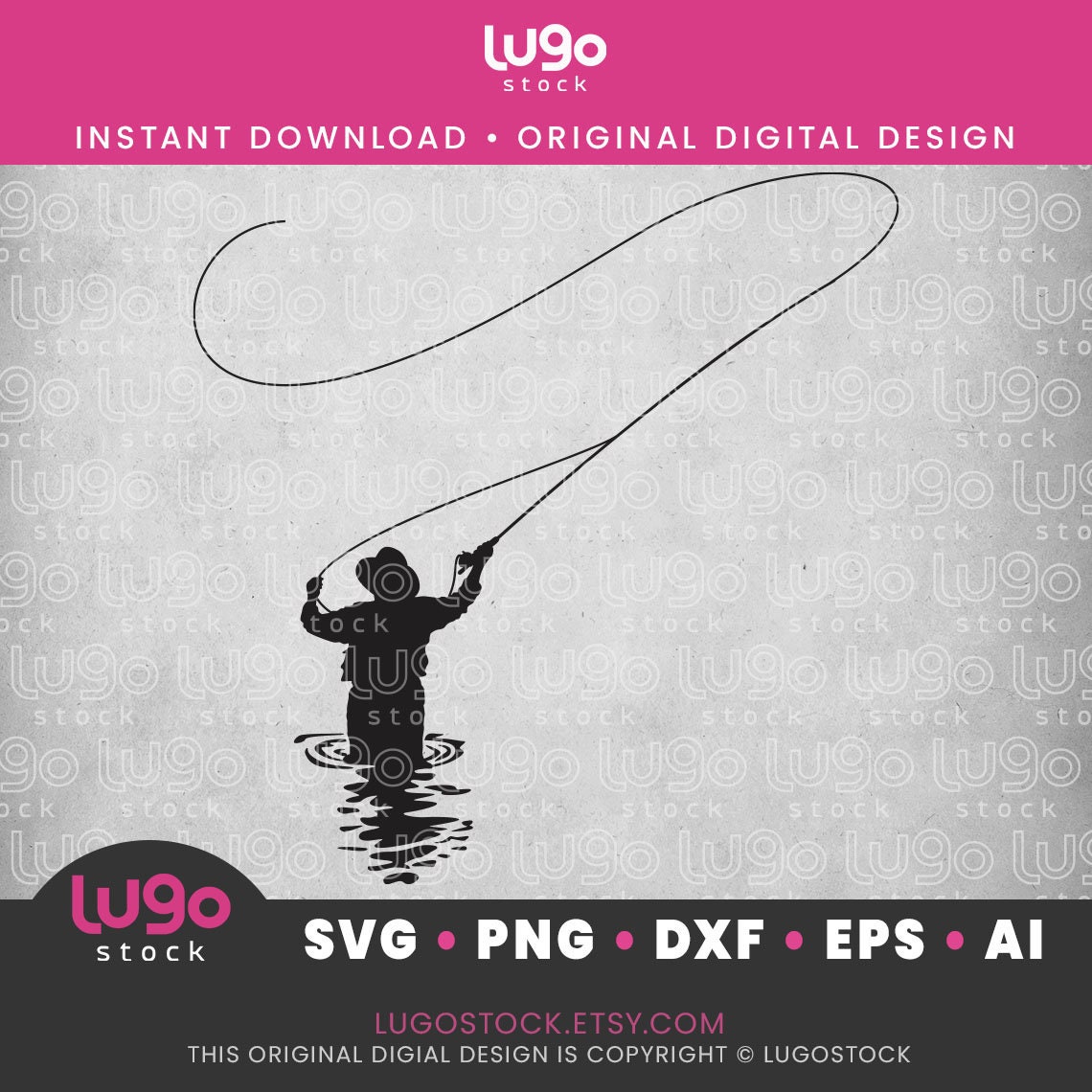 Fly Fishing Svg Fly Fisherman Svg Fishing Silhouette Trout Fishing ...