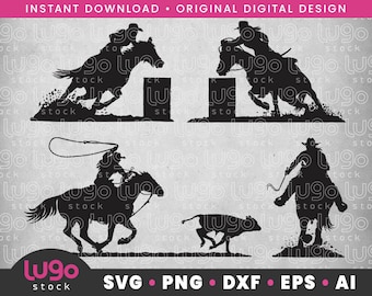 Rodeo Barrel Racer SVG Cut File Western Rodeo Svg Barrel - Etsy