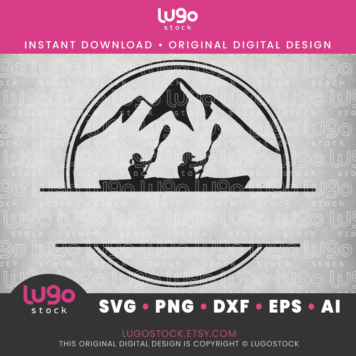 Kayaking Svg | Male & Female Kayaking Silhouette | Water Sports Ocean ...