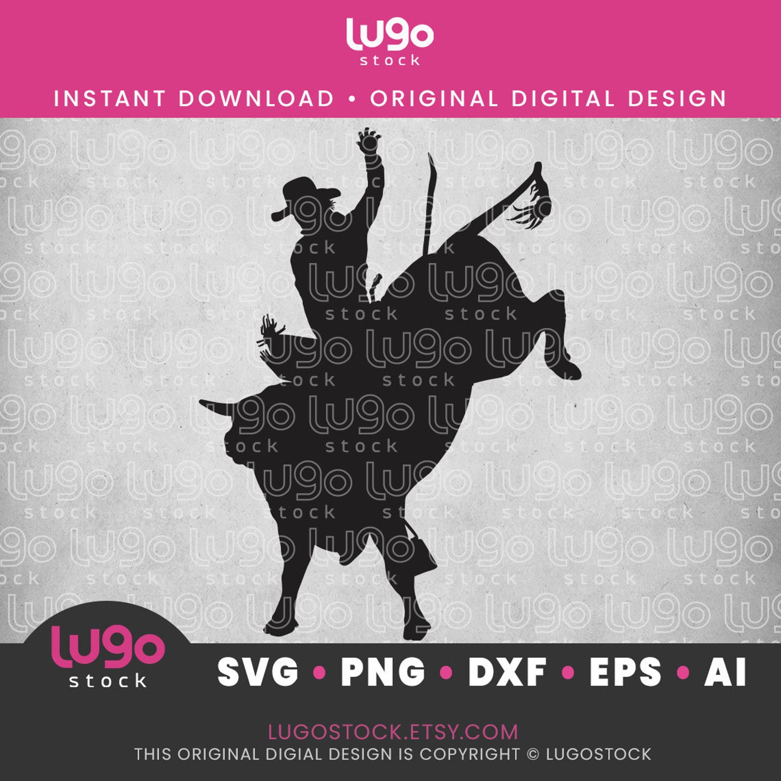 Bull Rider SVG Rodeo Cowboy Svg Bucking Bull Silhouette Vector Clipart ...