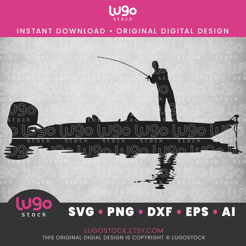 Bass Fishing Scene Dxf - Etsy