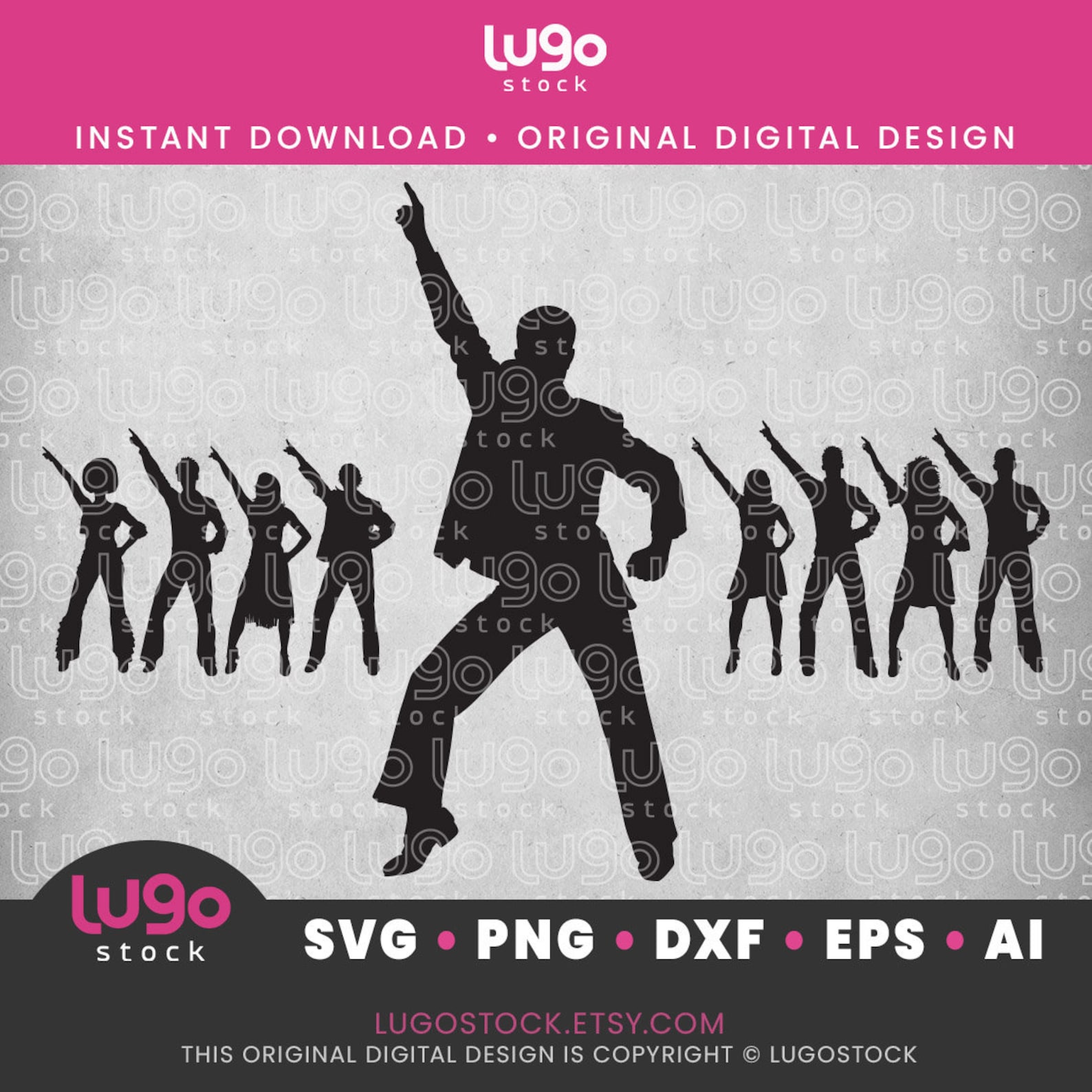 Disco Svg Disco Dancing Silhouette Dancing Svg 1970s Svg INSTANT ...