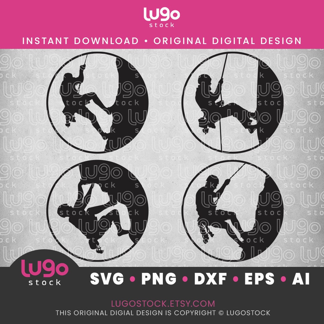 Rock Climbing Svg | Rock Climber Silhouette | Mountain Climb ...