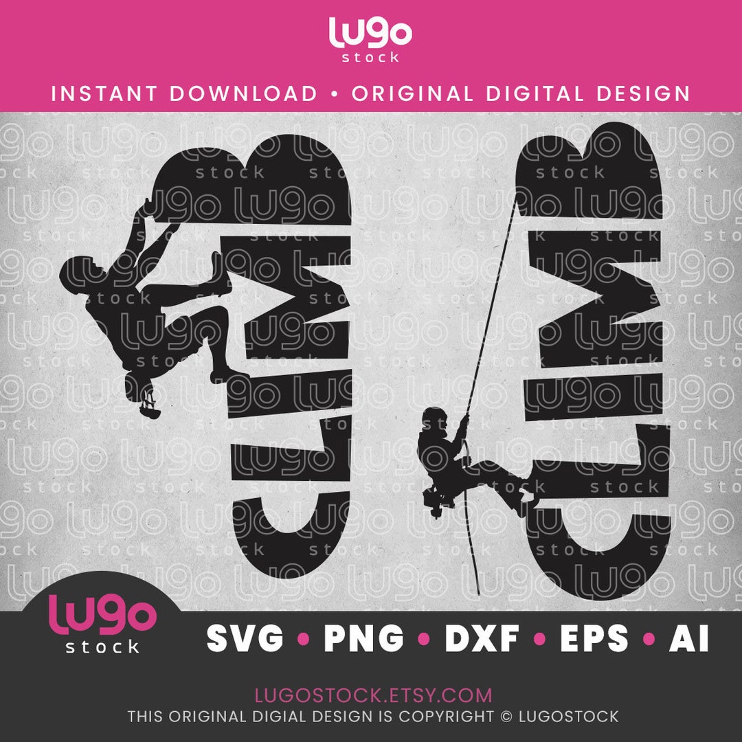 Rock Climbing Svg | Rock Climber Silhouette | Mountain Climb ...