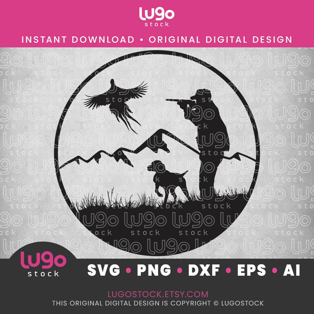 Pheasant Hunting SVG | Bird Hunter Silhouette | Pheasant Svg | Upland ...