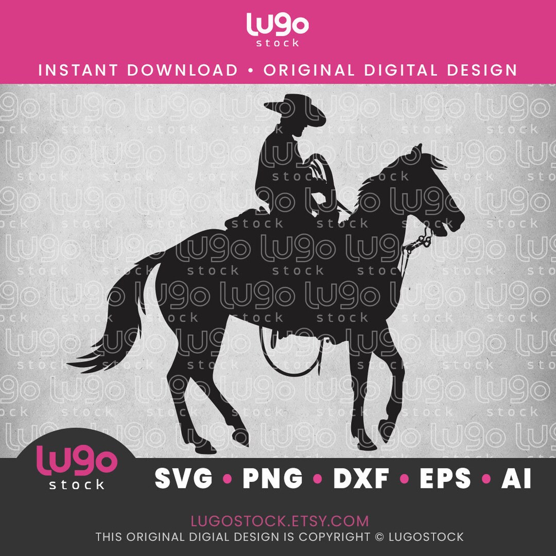 Cowboy Silhouette | Ranch Cowboy | Vector Clipart | INSTANT DIGITAL ...