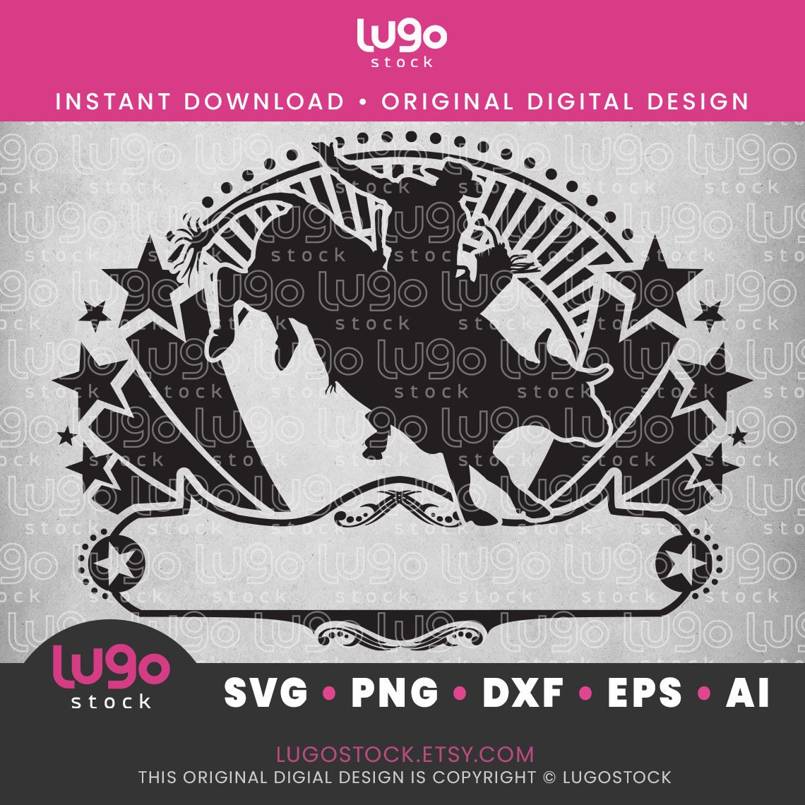 Rodeo Cowboy Bull Riding Svg Silhouette Vector Clipart INSTANT DIGITAL ...