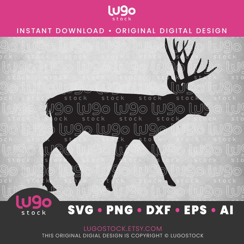 Deer SVG Mule Deer Buck Silhouette Vector Clipart - Etsy