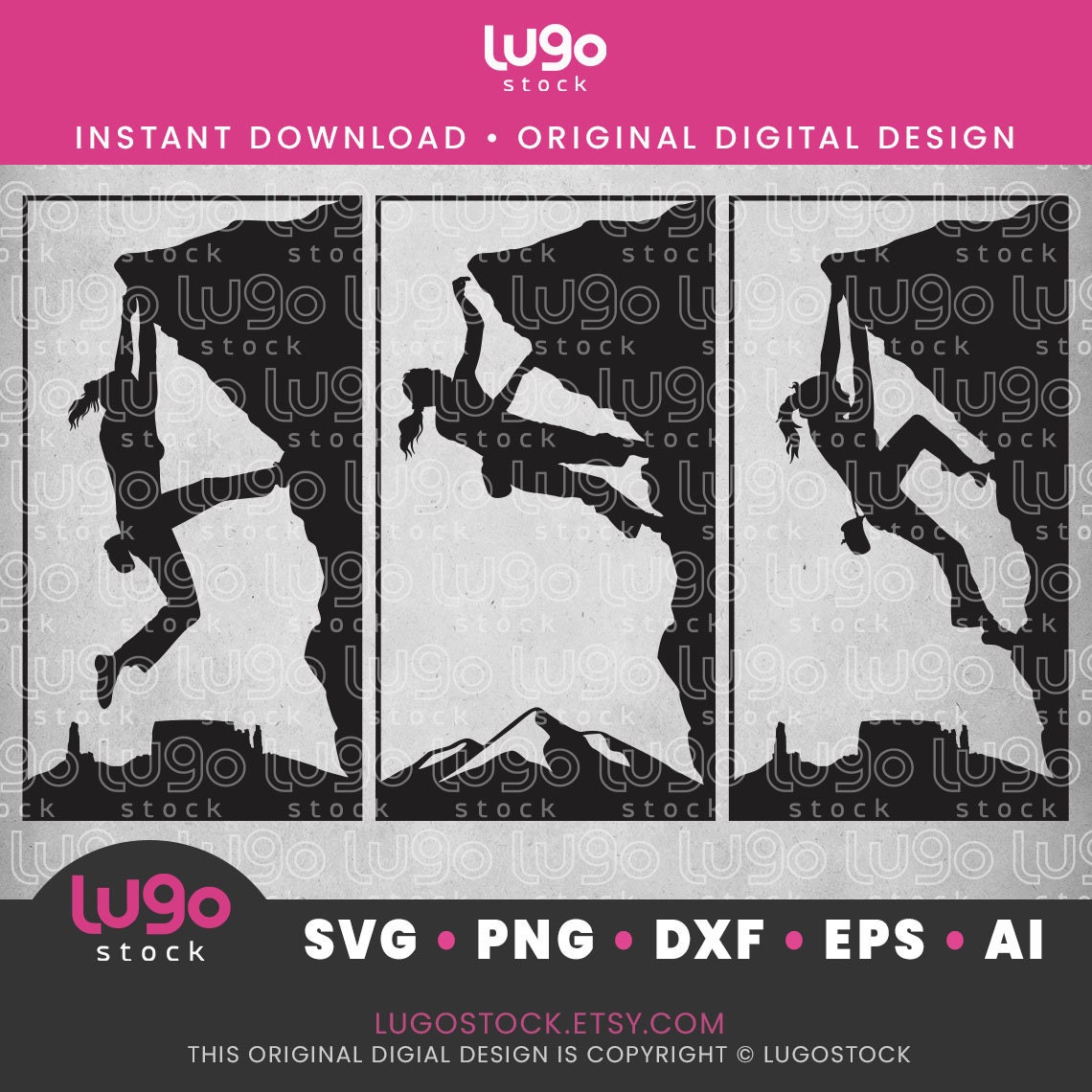 Woman Rock Climbing Svg Bundle | Female Girl Rock Climber Silhouette ...