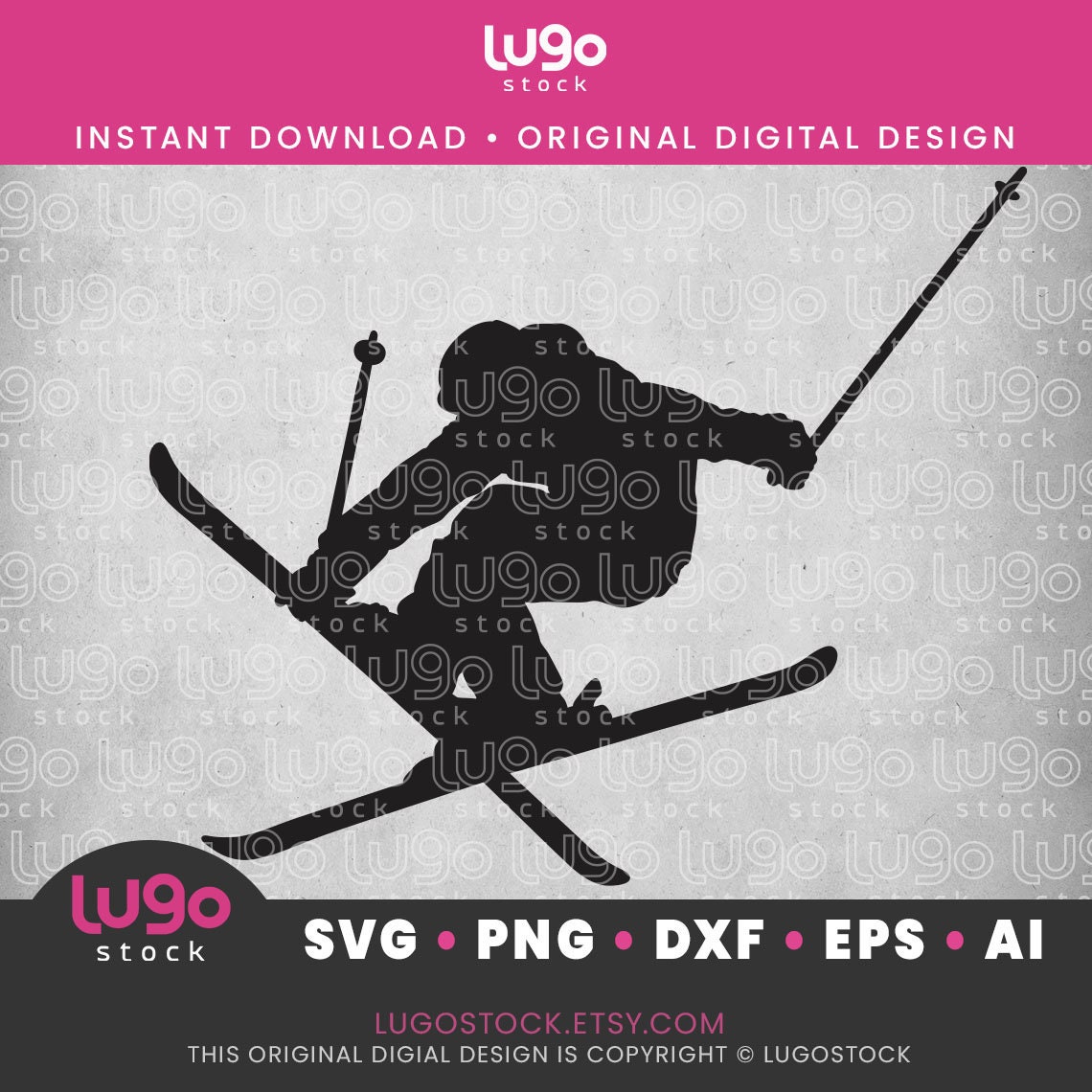 Snow Skiing Silhouette | Ski Svg | Svg Silhouette | Vector Clipart ...