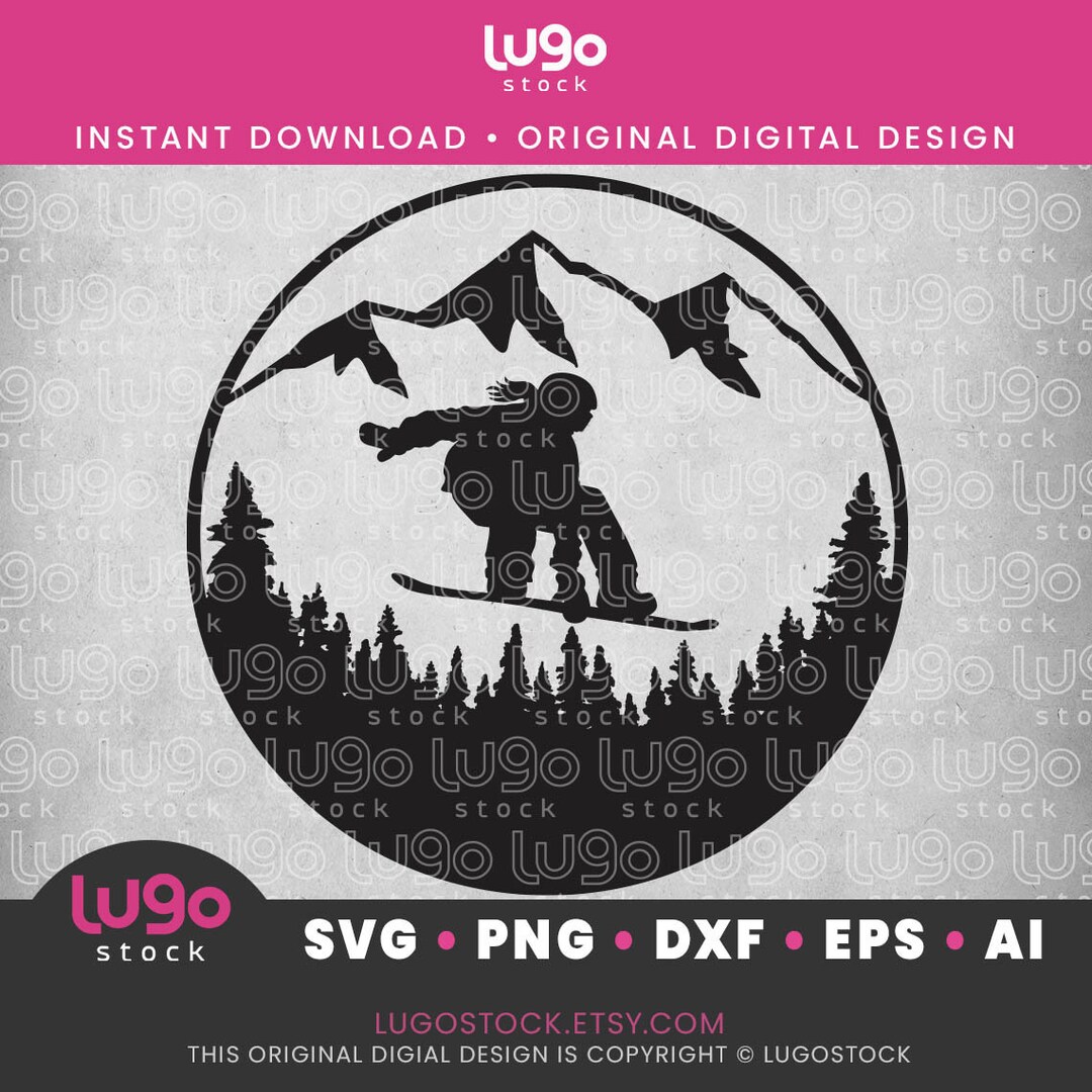 Girl Snowboarding Silhouette Design, Woman Snowboarder | Vector Clipart ...