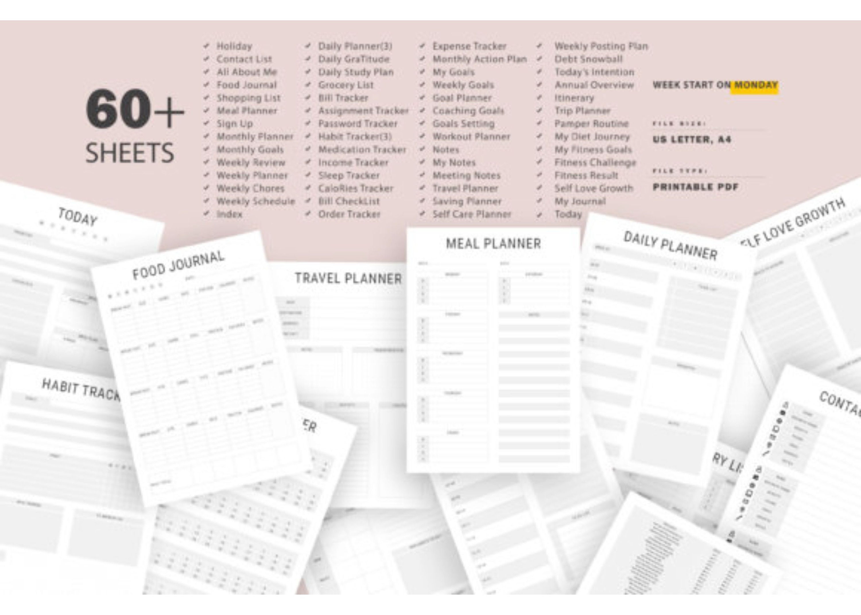 Printable Ultimate Planner Bundle Pack - Etsy