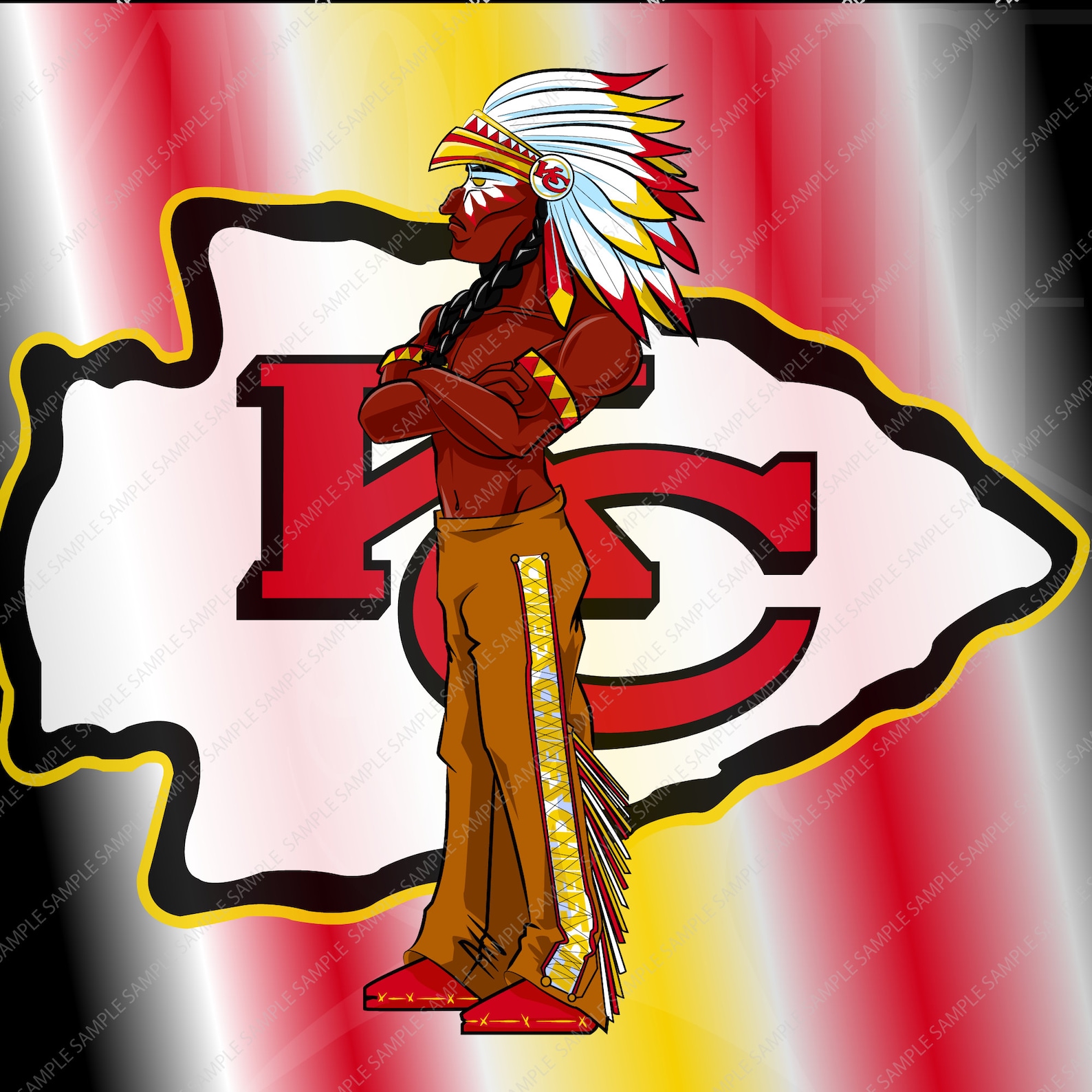 Kansas City Chiefs, Kc, Chiefs, NFL Fan Art DIGITAL PRINT - Etsy