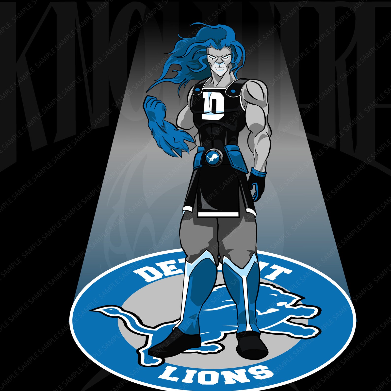 Detroit Lions, Det, NFL, Thundercat, Fan Art - DIGITAL ART - Etsy